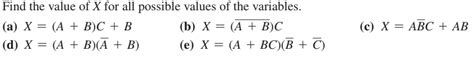 Solved Find The Value Of X For All Possible Values Of The Chegg Com