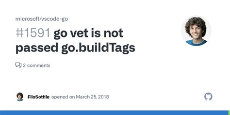 Go Vet Is Not Passed Gobuildtags · Issue 1591 · Microsoftvscode Go · Github