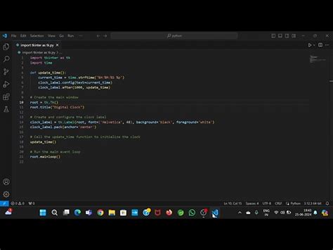 Divyadharshini A On Linkedin Internship Python Digitalclock Internpe