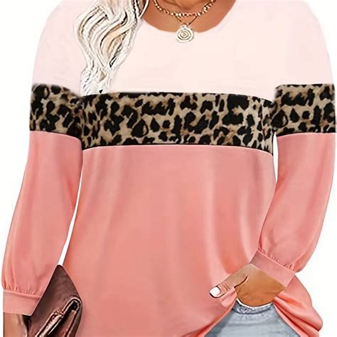 Plus Size Casual T Shirt Womens Plus Allover Print Short Temu