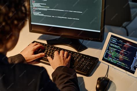 Premium Photo Programmer Typing Codes On Computer For New Software