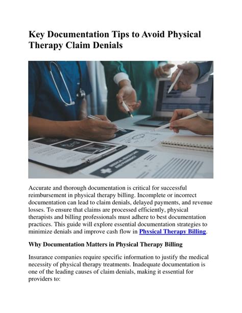 Ppt Key Documentation Tips To Avoid Physical Therapy Claim Denials