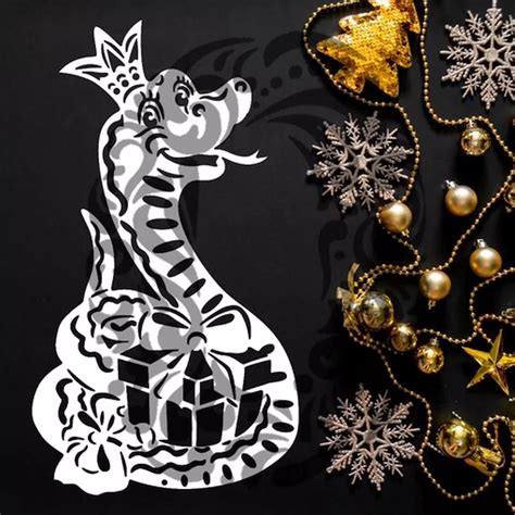 Вытынанки на год Змеи 2025 шаблоны вырезалки на окна En 2024