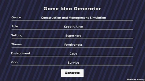 Game Idea Generator Ichuusy Release Date Videos Screenshots