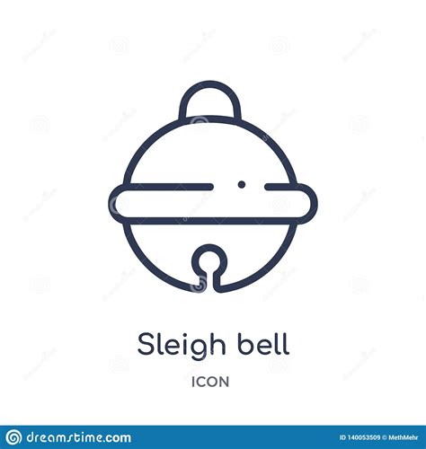 Linear Sleigh Bell Icon From Culture Outline Collection Thin Line Sleigh Bell Vector Isolated