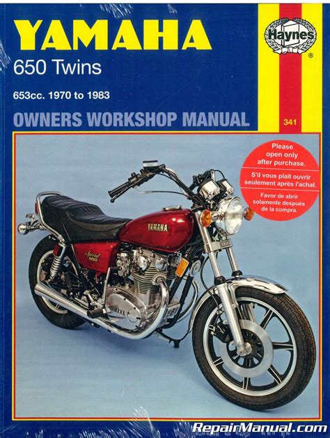 Haynes Yamaha Xs Tx 650 1970 1983 Motorcycle Owners Workshop Manual