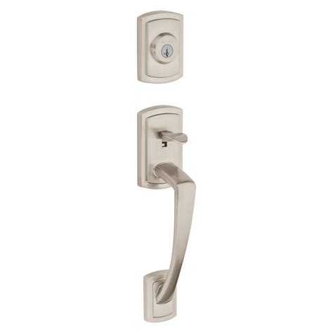 Baldwin Prestige Series Nautica Satin Nickel Exterior Single Cylinder