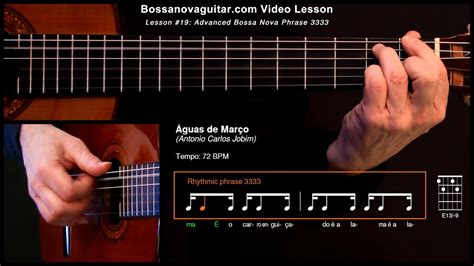 Águas de Março (Waters of March) - Bossa Nova Guitar Lesson #19 ...
