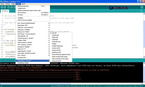 arduino usb seri çevirici olarak kullanmak ve esp8266 01 programlamak mikrobotik