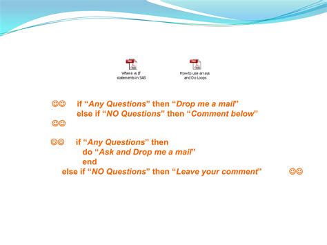 Conditional Statements In Sas Ppt