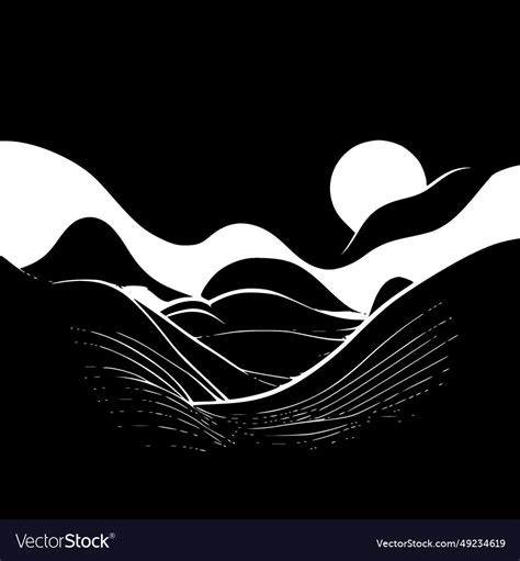 Background Black And White Isolated Icon Vector Image