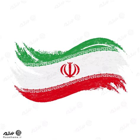 وکتور Eps لایه باز پرچم ایران به صورت نقاشی 24353 رزتم