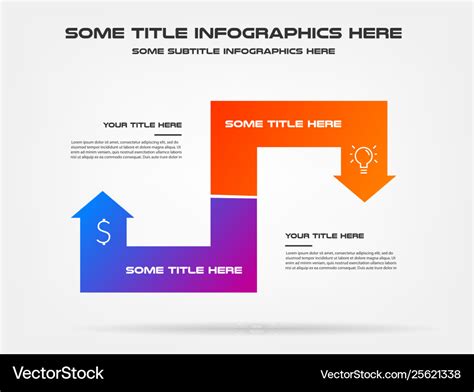 Icons Infographics With Arrows Element Chart Vector Image