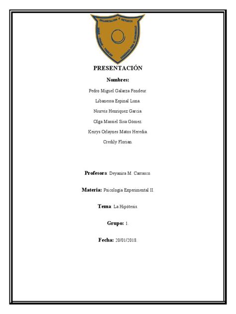 Investigacion De Hipotesis Pdf Hipótesis Cognición