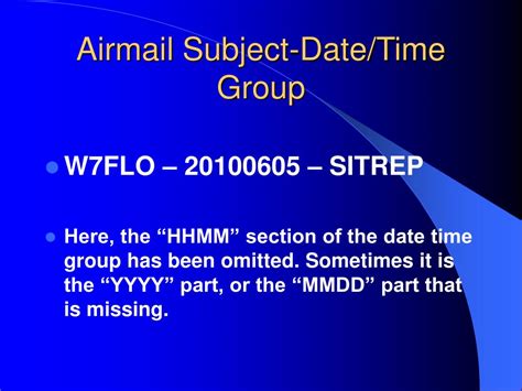 Ppt Understanding Airmail Subject Date Time Group Formatting