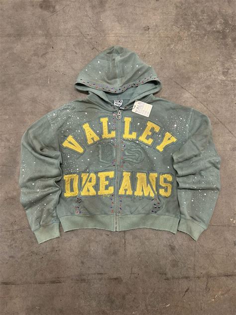 Vale Vale Forever Valley Dreams Green Bank Zip Up Hoodie Grailed