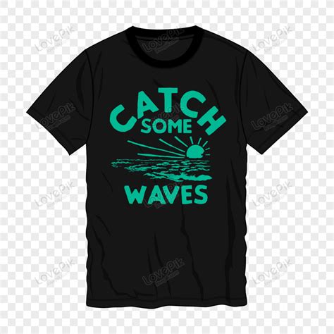 일부 파도 타이포그래피 T 셔츠 가슴 인쇄 벡터 디자인 다시 잡기 Png 일러스트 무료 다운로드 Lovepik