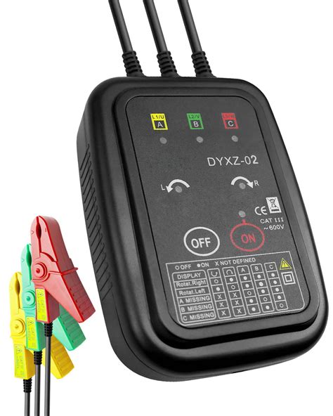 Buy 3 Phase Rotation Tester Non Contact Rotation Meter Ac 70~600v High Magnetic Induction Phase