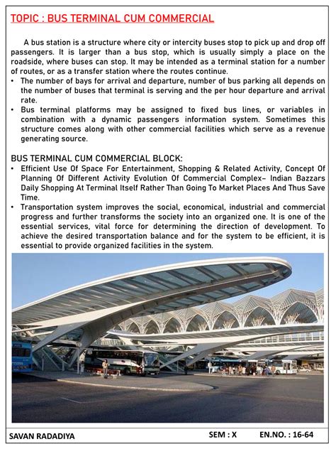 Bus Terminal Sa1 Read Only Topic Bus Terminal Cum Commercial A Bus Station Is A