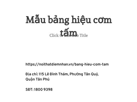 PPT Mẫu bảng hiệu cơm tấm PowerPoint Presentation free download ID 13643055