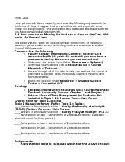 Hello Class Docx Hello Class Let S Get Started Please Carefully Read Over The Following