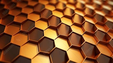 무료 육각형 렌더를 사용하여 디자인에 대한 눈길을 끄는 3d 벌집 패턴 개념화 Ppt 배경 Slidesdocs