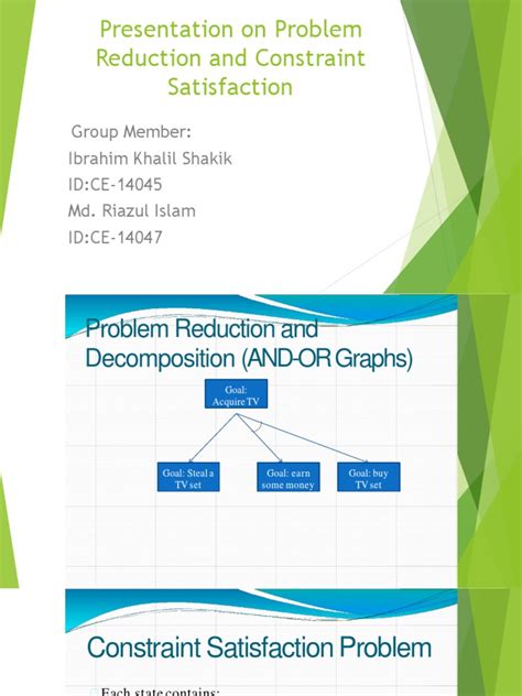 problem reduction and constraint satisfaction pdf mathematics of