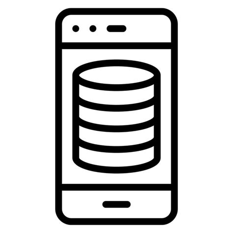 Premium Vector Smartphone Database Vector Icon Illustration Of Web Hosting Iconset