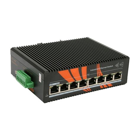 Industrial Ethernet Switches 8 Port Unmanaged Din Rail Minus 40 To 75 Degree Centigrade 12 To
