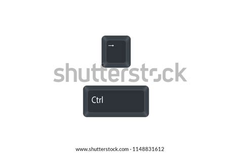 Control Ctrl Right Arrow Computer Key Stock Vector Royalty Free Shutterstock