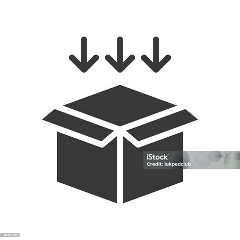 화살표 및 열기 상자 운송 및 배달 개념 설정 문자 모양 아이콘 0명에 대한 스톡 벡터 아트 및 기타 이미지 0명 고체