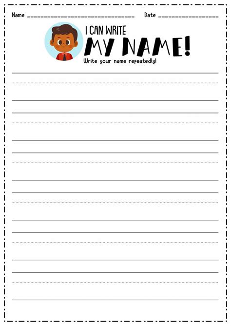 Name Writing Worksheets Blank Free Download And Print For You