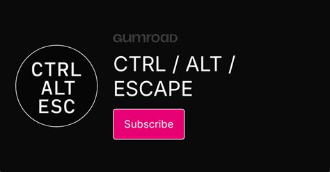 Ctrl Alt Escape