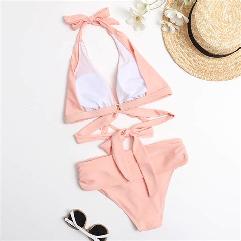 Womens Two Piece Bikini With Ruched Fabric