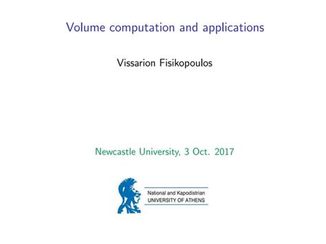 Volume Computation And Applications Pdf