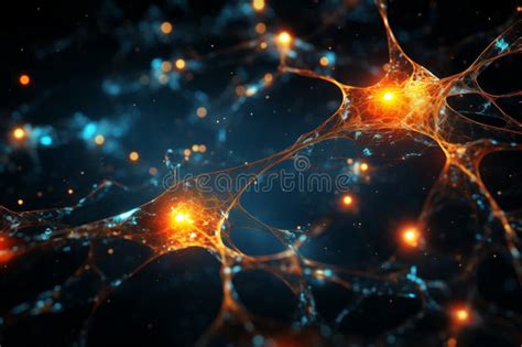 Neural Network Synapses Firing In The Brain Stock Illustration Illustration Of Dendrite