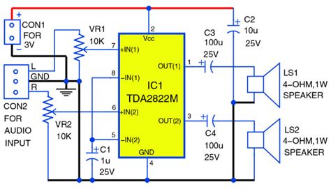Skema Rangkaian Speaker Aktif Mini Untuk Hp Laptop Dan Komputer Gambar Skema Rangkaian