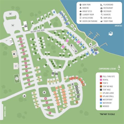 Campground Map Our Map Service Balsam Cove Campground