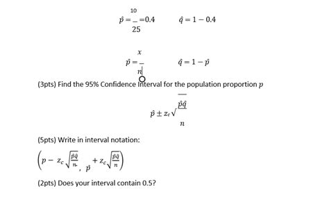 Solved Pts Find The Confidence Interval For The Chegg Com