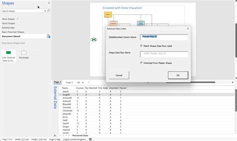 Linking Data To Shapes In Visio After Using Data Visualizer BVisual