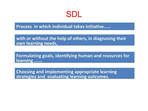 Self Directed Learning Sdl And Networking Ppt