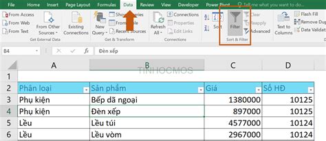 Lọc Dữ Liệu Trong Excel Tổng Quan Và Các Bộ Lọc Phổ Biến