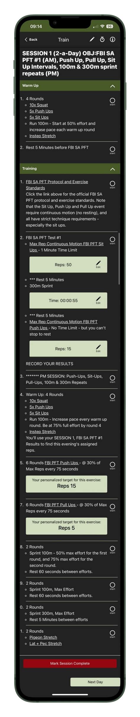 Fbi Special Agent Pft Training Program 6 Week Fbi Pt Test Prep