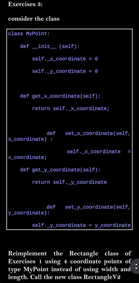 solved exercises 1 design a class named rectangle to