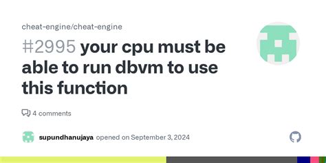 Your Cpu Must Be Able To Run Dbvm To Use This Function · Issue 2995