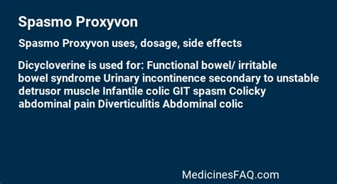 Spasmo Proxyvon Uses Dosage Side Effects Food Interaction And Faq