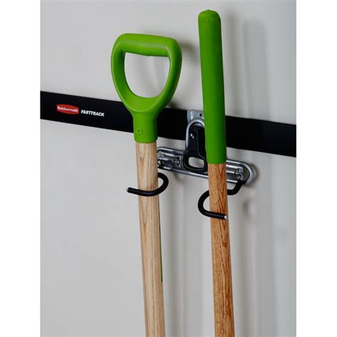 Rubbermaid Fasttrack Garage 6 Piece Satin Nickel Steel Multipurpose Storage Rail System 2013152