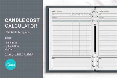 Candle Cost Calculator Graphic By Jundi · Creative Fabrica