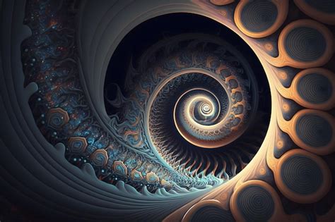 Premium Ai Image Fractal Volumetric Abstraction Background Neural Network Ai Generated