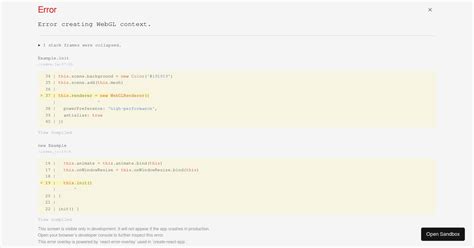 Threejs Bare Example Codesandbox
